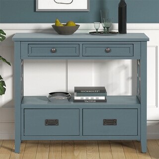 Blue console table pine sofa table hallway kitchen table - Bed Bath ...