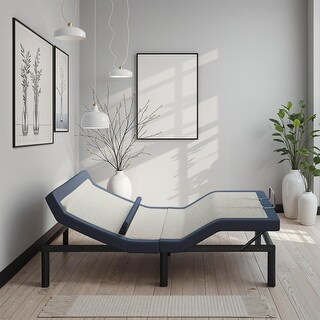 Twin XL Size Steel Adjustable Platform Bed with Head/Foot Tilt, Lumbar ...