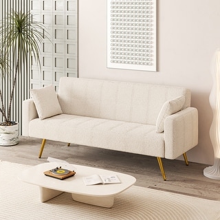 Teddy Sofa Bed 3-Seat Convertible Sleeper Sofa with Adjustable Backrest ...