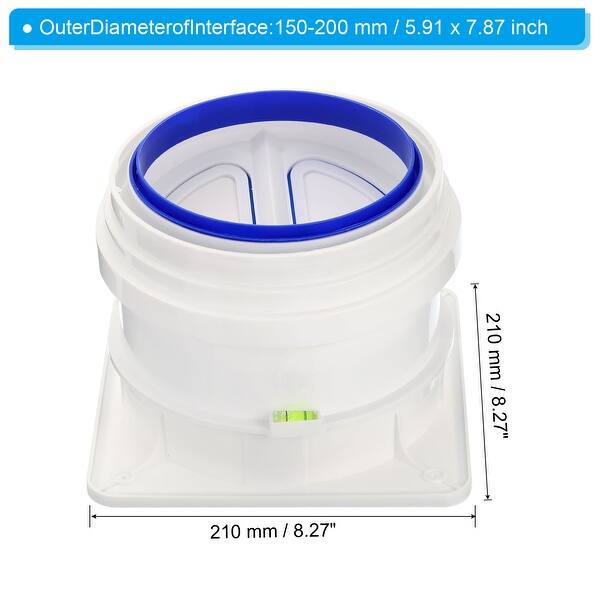 1 Set 6"-8" Backdraft Damper with 2M Pipe ABS Inline Duct Adaptor ...