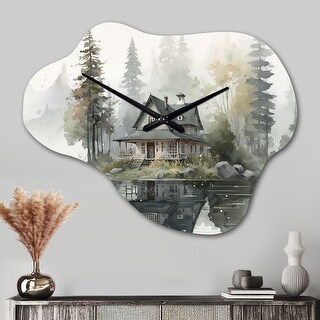 Designart - Cottage By The Lake II - Lake House Cottage Large Wall ...