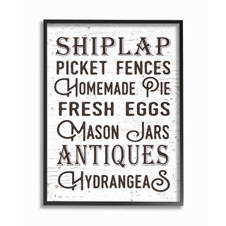 Stupell The Best Rustic Things Typography Framed Giclee Texture Art ...