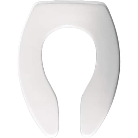 Bemis Elongated Commercial Plastic Open Front Toilet Seat with ...