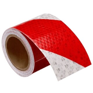Reflective Tape, 1 Roll 10 Ft x 2-inch Safety Tape Reflector, White Red ...