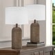 KAWOTI Farmhouse Table Lamp Set with LED Bulbs (Set of 2) - W10.5 x H18 ...