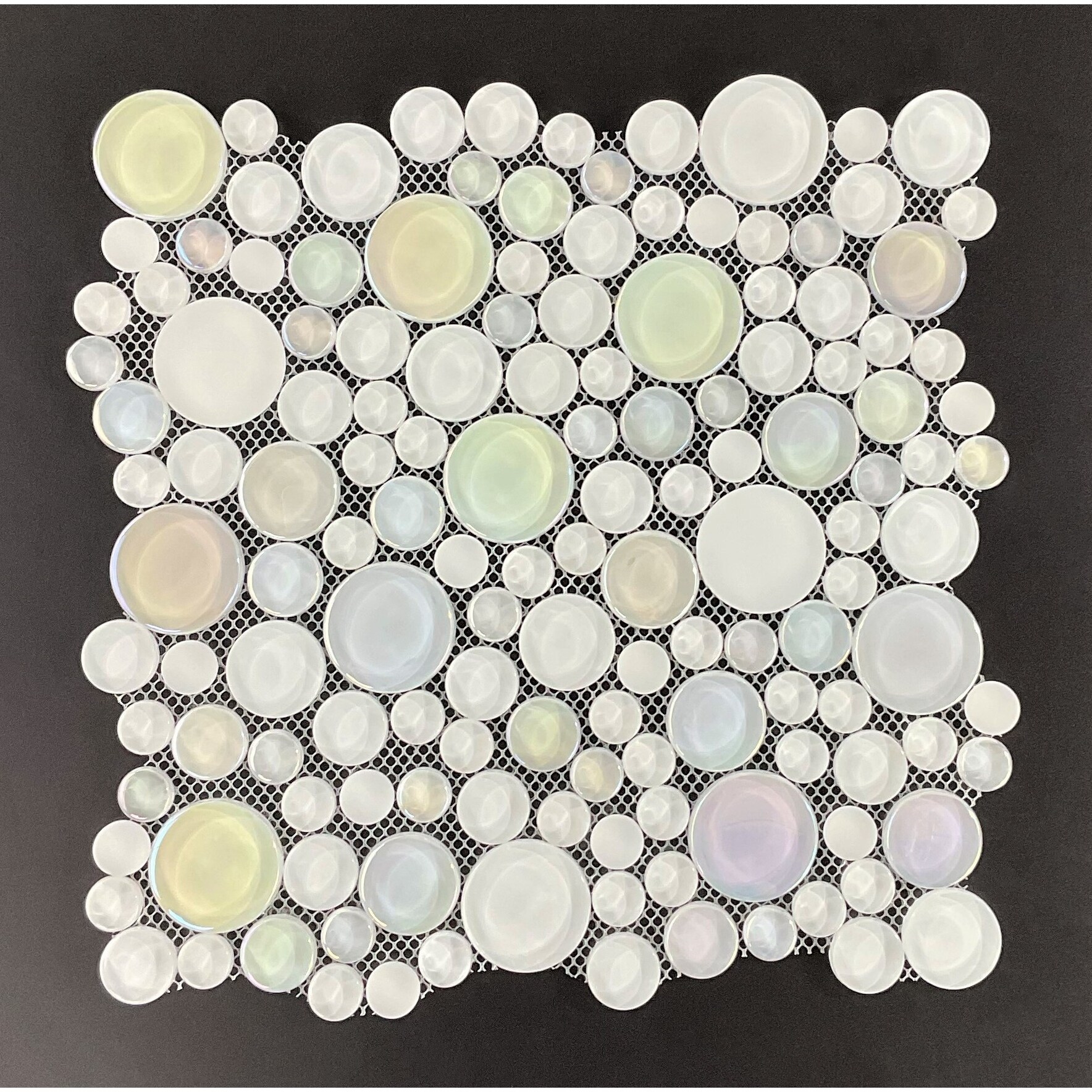 white bubble wall tiles