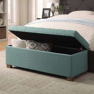 Large Storage Ottoman Bench with Lift Off Lid, Teal - Bed Bath & Beyond ...