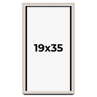 19x35 Shadow Box Frame Silver Real Wood Contemporary Shadowbox Display ...