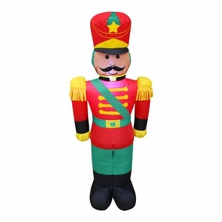 4 Feet Nutcracker Toy Soldier Christmas Inflatable with LED Lighted ...