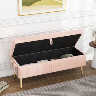 Large Storage Bench with Metal Legs - Bed Bath & Beyond - 39082572