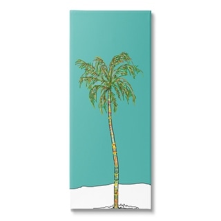 Stupell Modern Turquoise Palm Tree Canvas Wall Art Design by J. Weiss ...
