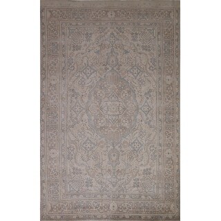 Distressed Muted Tabriz Persian Rug Vintage Living Room Wool Carpet - 6 ...