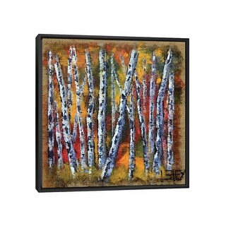 iCanvas "Birch Tree Forest On Burlap" by Lisa Elley Framed - Bed Bath ...