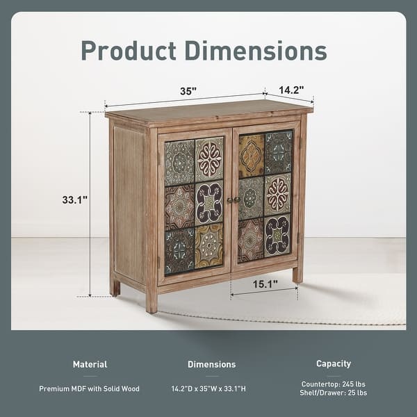 Retro 2-Door Accent Storage Distressed Cabinet - Bed Bath & Beyond ...