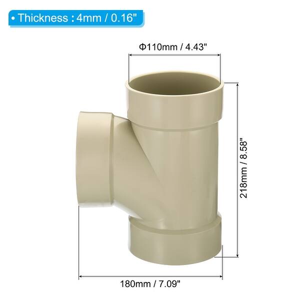 3 Way Duct Splitter T Shape Duct Connector 3 Way Hose Adapter Beige ...