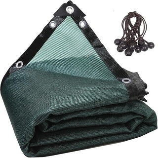 90% Green 10ft x 18ft High Density Fabric Sun Shade Cloth with Taped ...