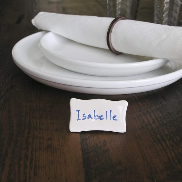 Classic Porcelain Place cards- Set Of 6 - Bed Bath & Beyond - 27148662