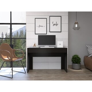 Computer Desk with 2-Drawers, Home Office Desk with Storage ...