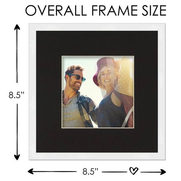 3x3 In Frame White Matted for 3x3 In Picture or 7x7 Art Poster Without ...