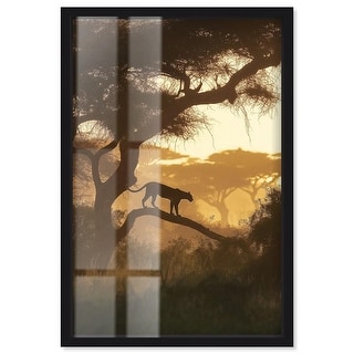 Gold Tree Watcher II Animal Photography Shadowbox Print by Art Remedy ...