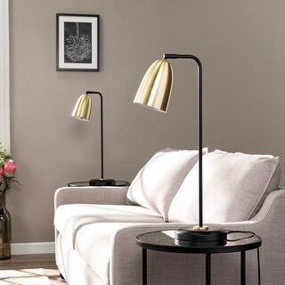 Strick & Bolton Jonesby Midcentury Modern Black Metal Table Lamp (Set ...