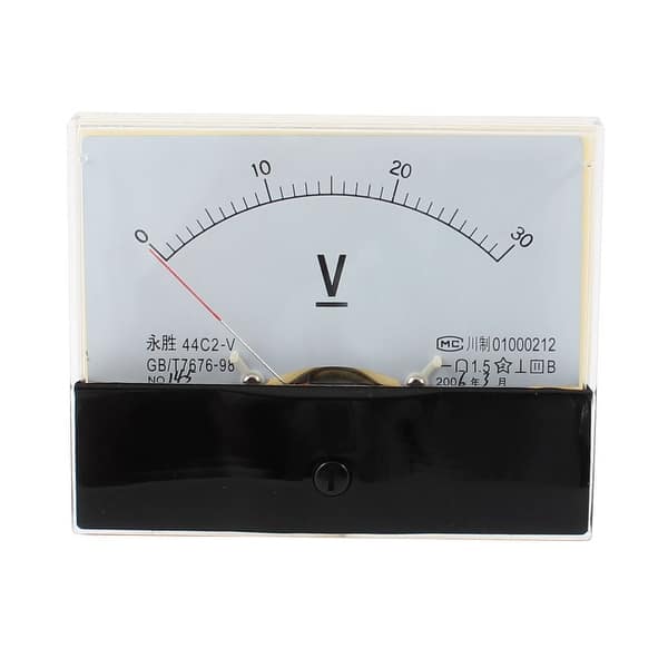 Fine Rectangle Dial Voltage Meter Voltmeter 44C2-V DC 0-30V - DC 0-30V ...