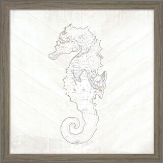 Jennifer Pugh 'Coastal Seahorse' Framed Art - Bed Bath & Beyond - 35667780