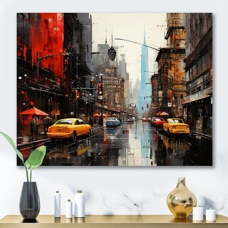 Designart "Cityscape Collage VII" Abstract Collages Wall Art Living ...