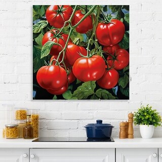 Designart "Tomato Scarlet Spheres " Vegetables Wall Art - Bed Bath ...
