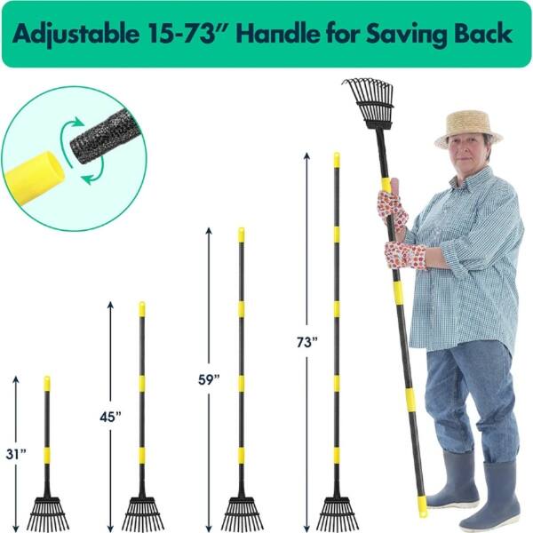 Heavy Duty Garden Leaf Rake - Bed Bath & Beyond - 38441349