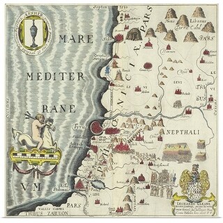 "Antique map of the coast of Phoenicia" Poster Print - Multi - Bed Bath ...