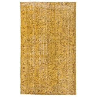 ECARPETGALLERY Hand-knotted Color Transition Gold Wool Rug - 5'5 x 9'0 ...