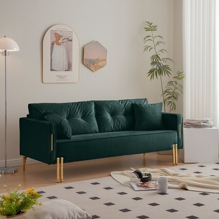 Mid-Century Modern Sofa Couch Luxury Modern Upholstered 3-Seater sofa ...