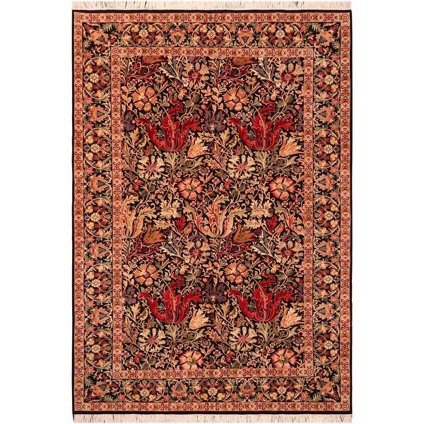 Gulshan Ayub Pak-Persian Annalee Black/Red Wool Rug (6'1 x 8'11) - 6'1 ...