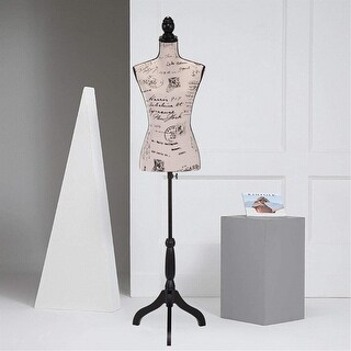 Female Mannequin Torso Clothing Display Rack with Tripod Stand Beige ...