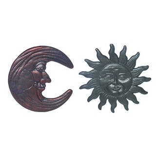 Transpac Cast Iron Sun & Moon Stepping Stone Set of 2 Spring Home ...