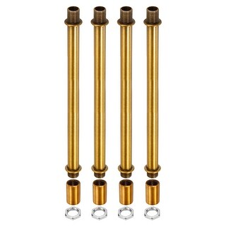 4set M10x1 Threaded Extension Rod 150mm Coupling Nut Pipe Hex Nut Gold ...