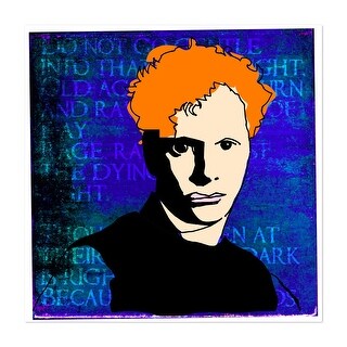 Dylan Thomas Welsh Poet Colourful Illustration Urban Art Print/Poster ...
