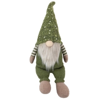Sitting Christmas Gnome Decoration - 20.5" - Olive Green - Bed Bath ...