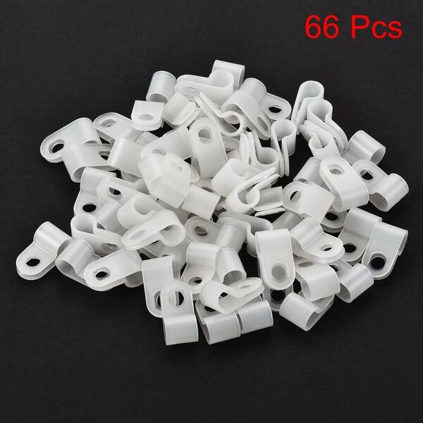 Nylon R-type Cable Clamp Organizer Cord Clips Wire Management 7.9mm ...