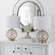 SAFAVIEH Lighting Gremeli Nautical 22-inch Orb Rope LED Table Lamp (Set ...