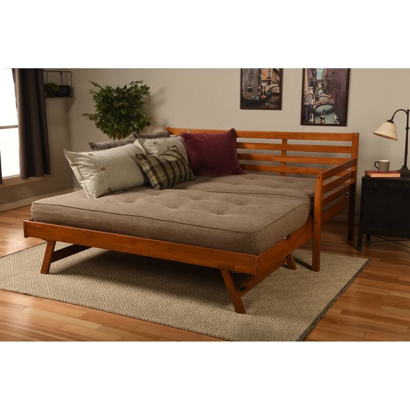 Somette Boho Daybed and Pop Up Bed with Linen Stone Mattresses ...