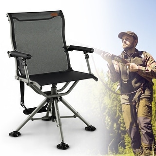 Costway 360 Degree Silent Swivel Hunting Chair w/ All-terrain Feet ...