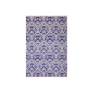 Modern Ziegler Lucienne Blue Ivory Wool&Silk Rug - 5'10" x 9'3" - 5'10 ...