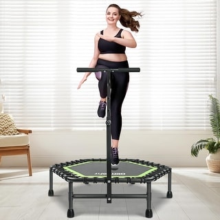 45" Rebounder Trampoline, Silent Mini Trampoline with 5 Level ...