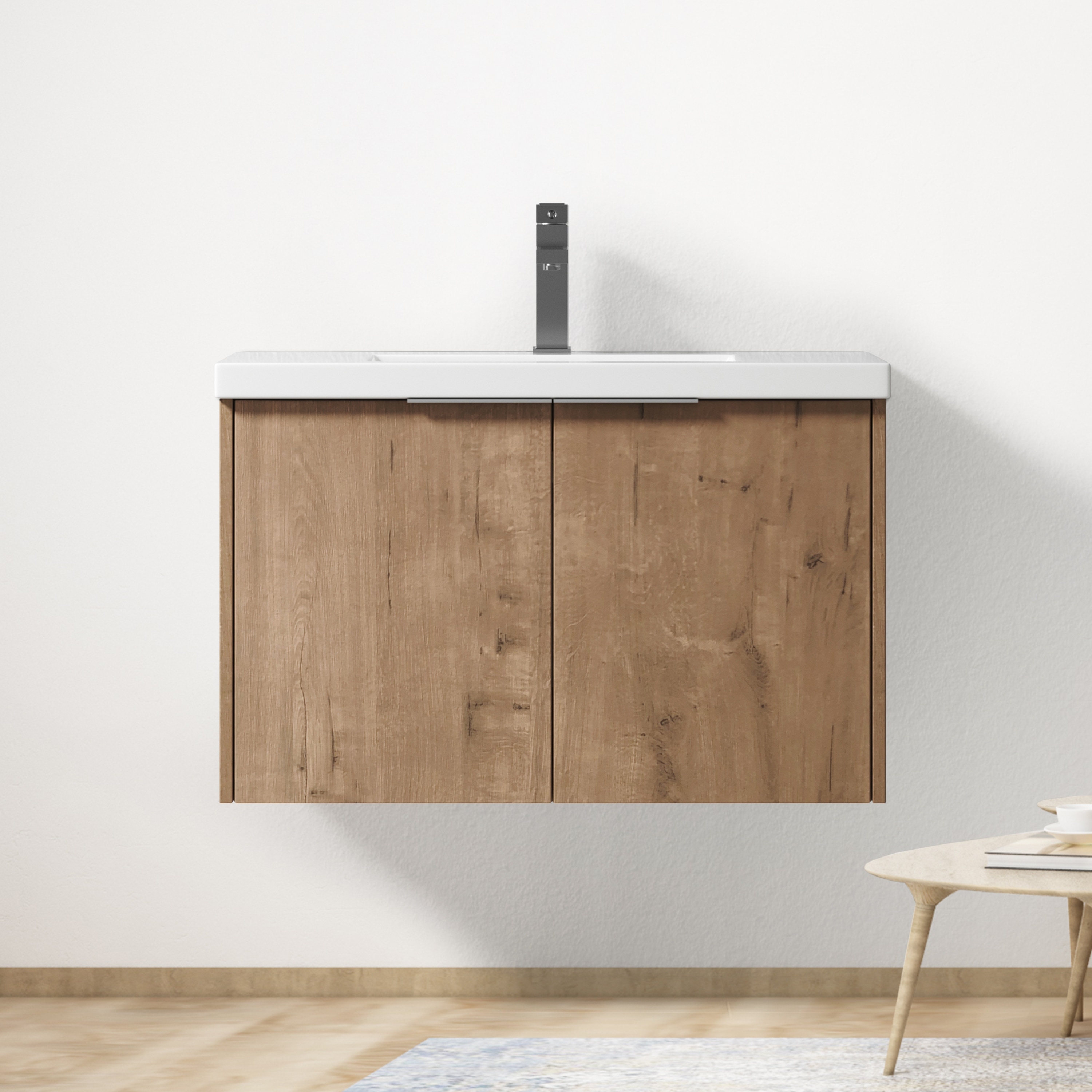 48" Solid Wood Bathroom Vanity with Soft-Closing Drawers & Shelf - Bed ...