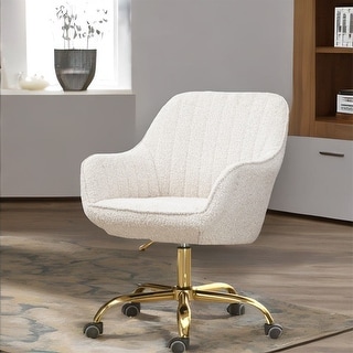 Fabric 360 Degree Swivel Chair with Back and Wheels - N/A - Bed Bath ...