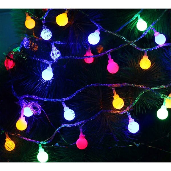 33ft 100 LEDs Globe Fairy Lights Plug-in, 8 Modes Color Changing String ...