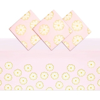 Pink Daisy Plastic Tablecloth 3 Pack - Bed Bath & Beyond - 40354911