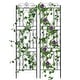 2 Pack Tall Garden Trellis Decorative Outdoor Black Metal Panel Fence ...